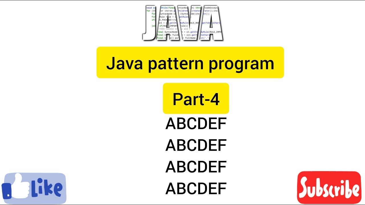 Java pattern program part 5 Easy Learning Genius