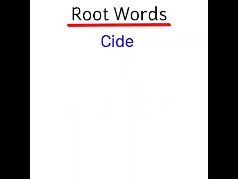 Cide Root Words | #competativeexamvideos #cide #vocabulary #exam #word #crime #english