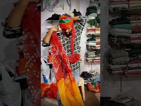 How To Wear Pachrangi Chundadi | How To Wear Jodhpuri Safa #rajputisafa #jodhpuri #safa