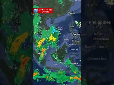 Weather radar with warning rain