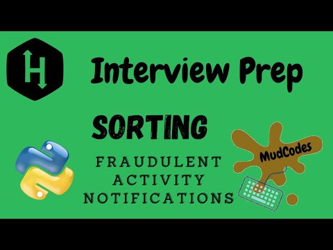 Fraudulent Activity Notifications | Sorting|Hackerrank Solution | Python | Interview Preparation Kit