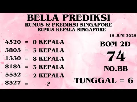 PREDIKSI SGP HARI INI 15 JUNI 2025 | BOCORAN SGP | RUMUS SGP | PREDIKSI SINGAPORE