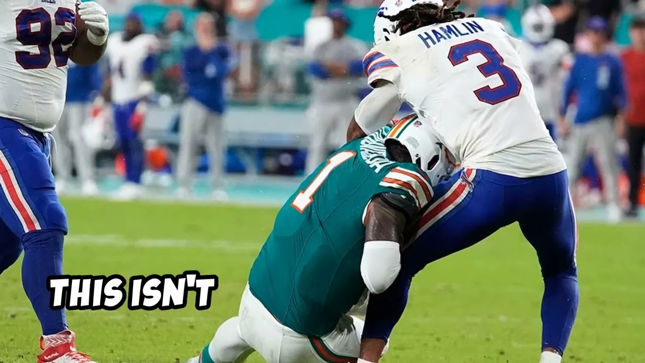 Dolphins' Tua Tagovailoa Concussion After Big Collision with Bills' Damar Hamlin