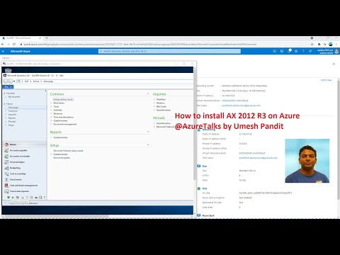 How to install AX 2012 R3 on Azure @AzureTalks by Umesh Pandit