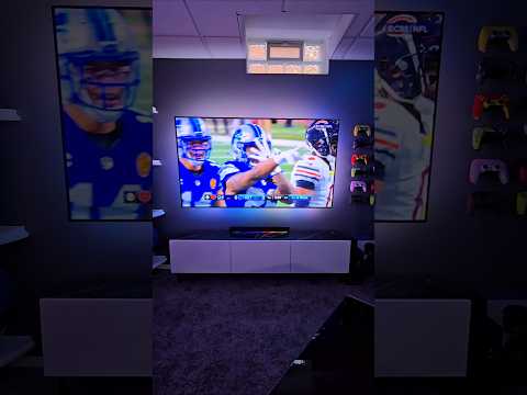 Watching the Detroit Lions trash teams in the Game Room with Govee RGB 🦁🥶 #Gaming #Setup #viral #NFL