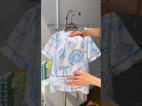 Coquette Seashell Satin Pajama Set For Women - SheShow.com #pajamas #ootd #seashell #marinelife