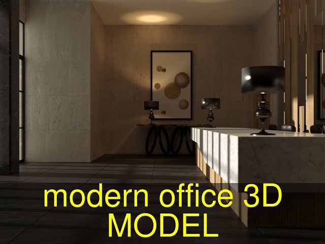 modern office 3D Model - FlatPyramid