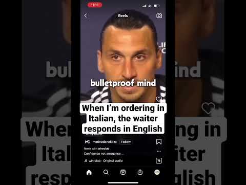 When the waiter tries to speak English to me in Italy