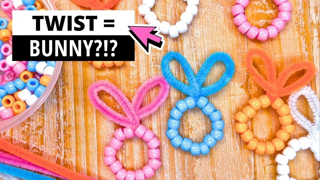 The Easiest Pony Bead Bunny Craft for Kids