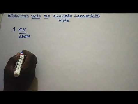 electron volt to kilo joules per mole