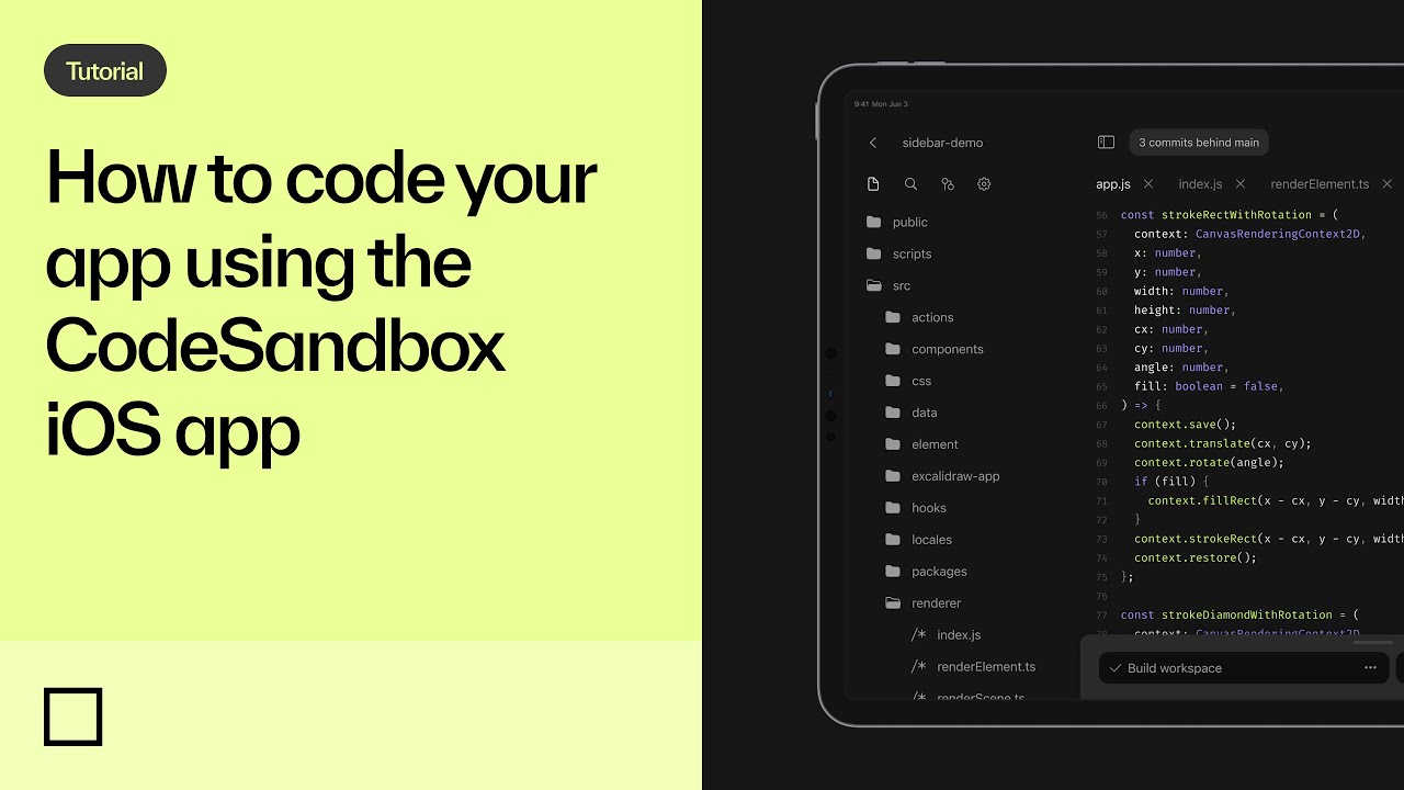 How to code your app using the CodeSandbox iOS App
