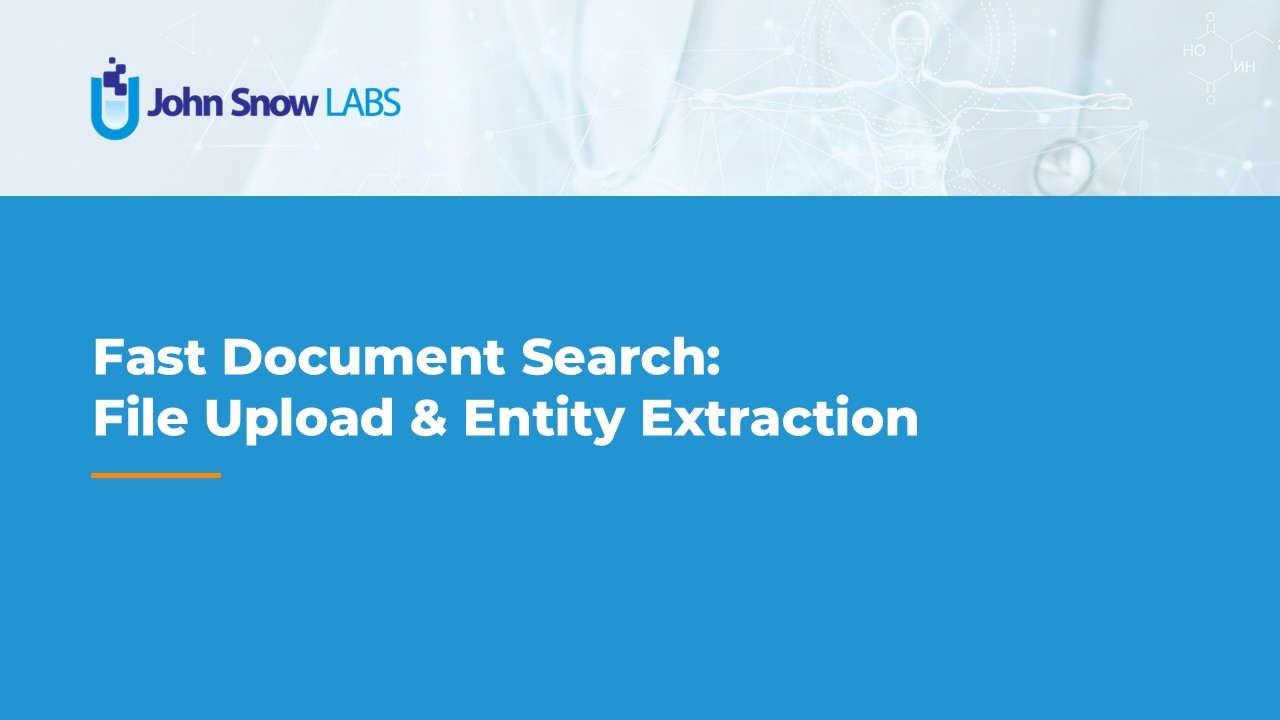 Fast Document Search: File Upload & Entity Extraction