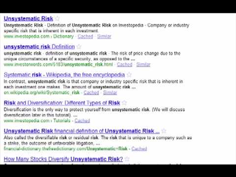 Unsystematic Risk vs Systematic Risk Goldman Sachs Headline Risk vs Market Risk Expo Futures