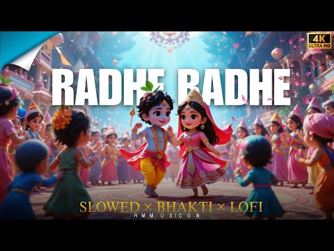 Radhe Radhe – Slowed Bhakti × Lofi Vibes | Krishna Radha Animation | 4K Ultra HD