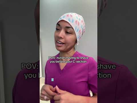 Were you shaved before your C-section? #csection #csectionbirth