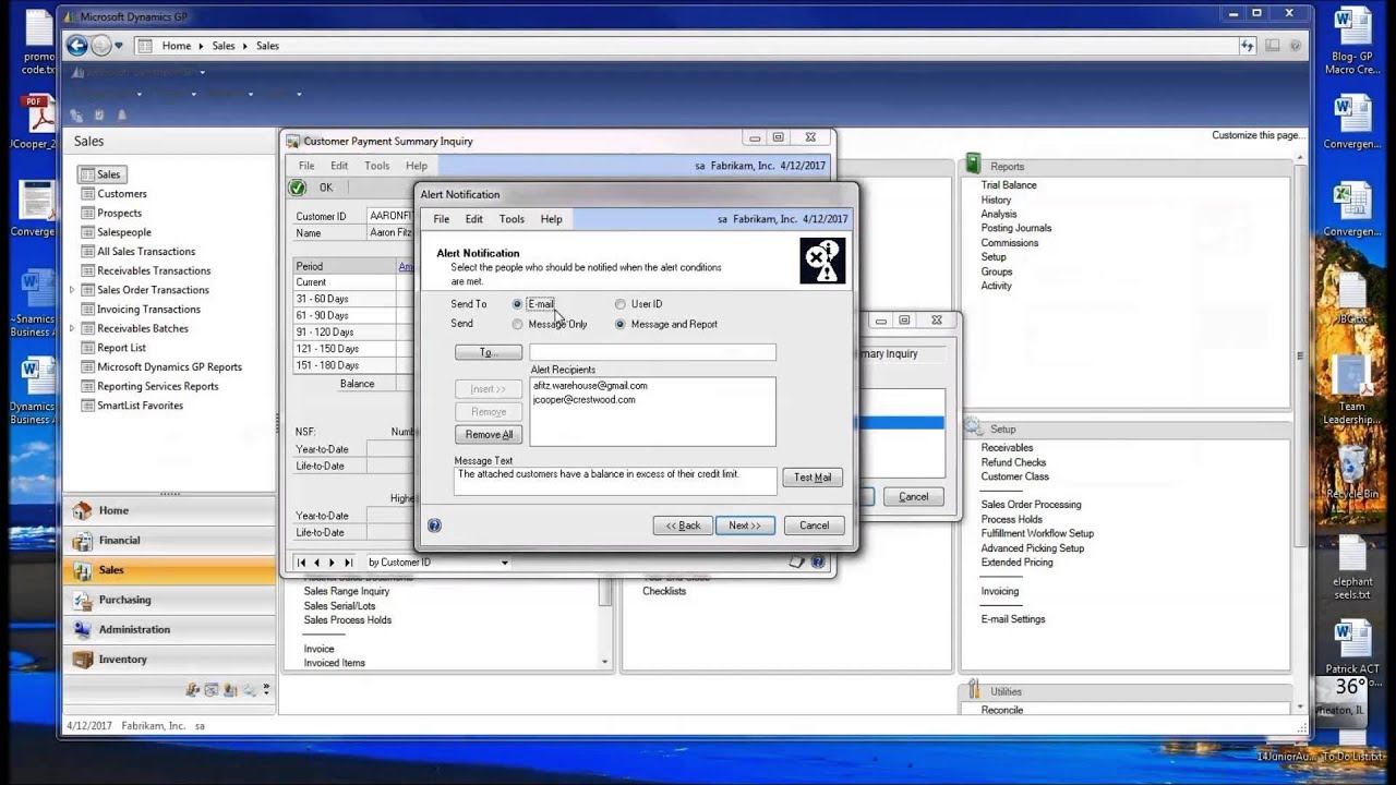 Dynamics GP Business Alerts and Forecaster Tools