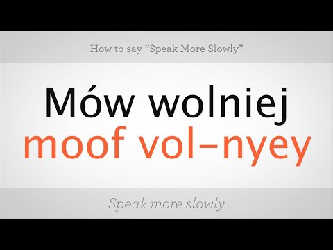 How to Say "Speak More Slowly" in Polish | Polish Lessons