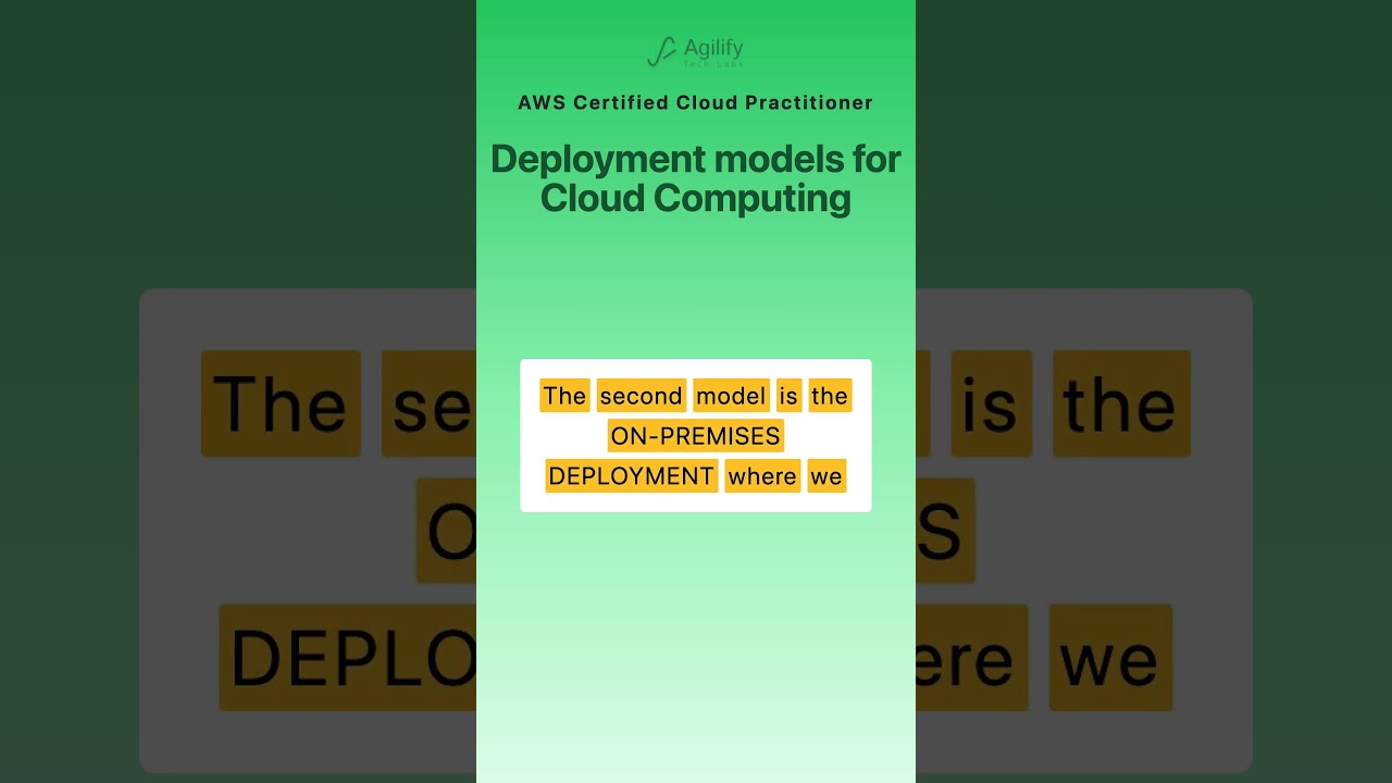 Deployment models for Cloud Computing