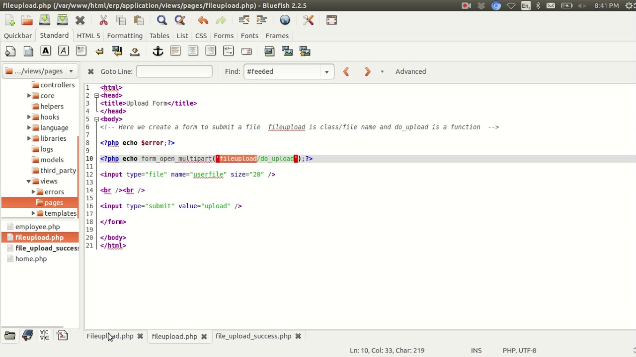 Upload video in php using codeigniter framework