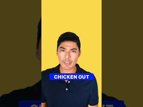 Chicken out and its meaning #englishvocabulary #learningenglish #englishlearners #shorts
