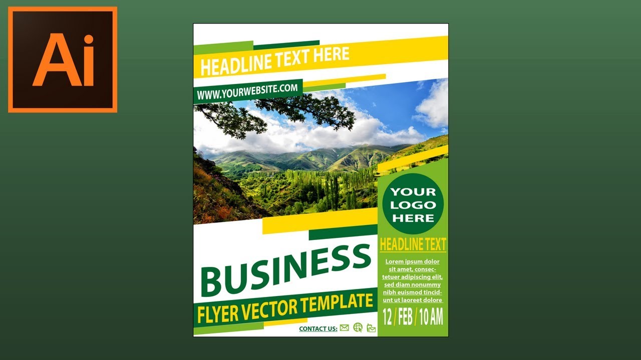 Adobe Illustrator CC Tutorial - How to Create a Business Flyer Template