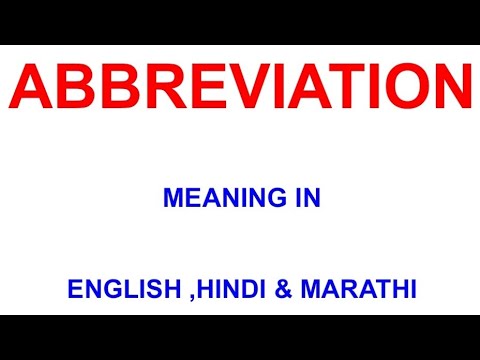 ABBREVIATION MEANING IN ENGLISH,HINDI & MARATHI | @The Big Dictionary #oxford #dictionary #shorts