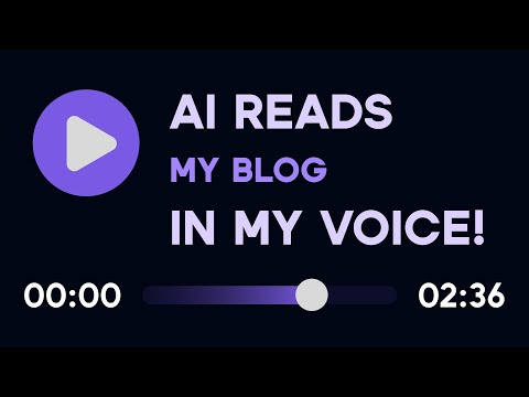 How I Got My Blog to Read Articles in My Voice with AI