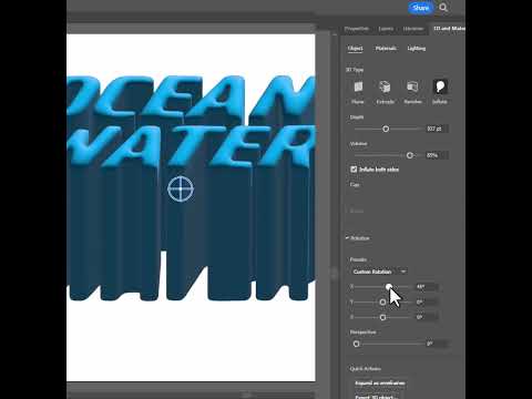Designing 3D text with Blue Rays font