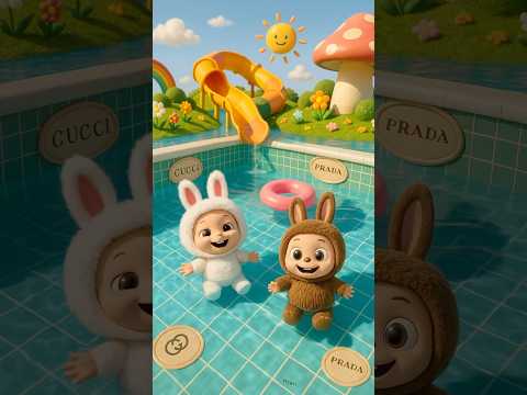 labubs in the pool💦💦#labubu #popmart #themonsters