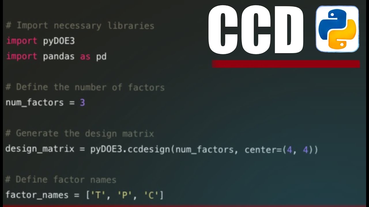 How to create a central composite (CCD) design using Python