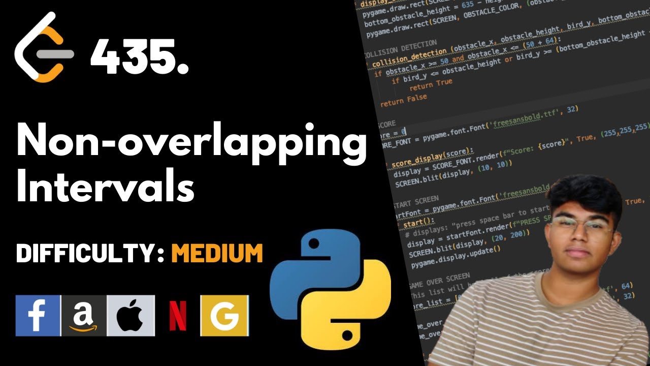 Non-overlapping Intervals | Leet code 435 | Theory explained + Python code