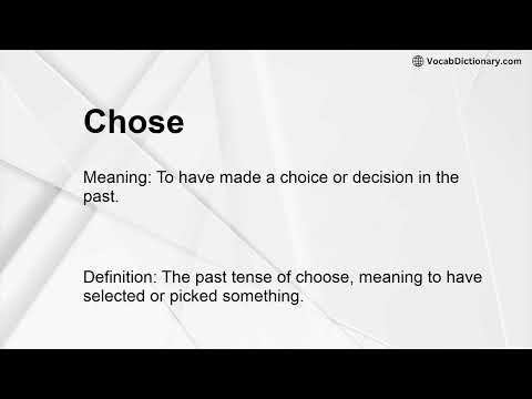 Chose Meaning