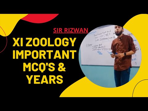 XI ZOOLOGY IMPORTANT MCQ's
