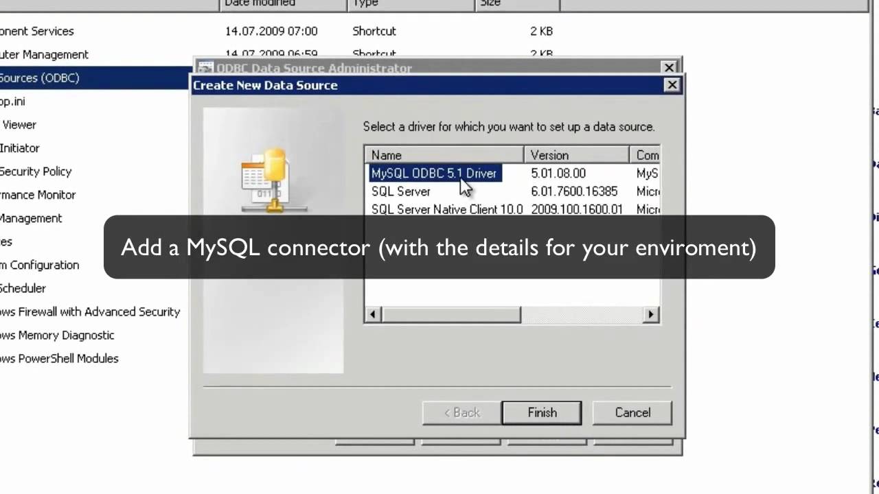 how to add a mysql linked server connection in mssql