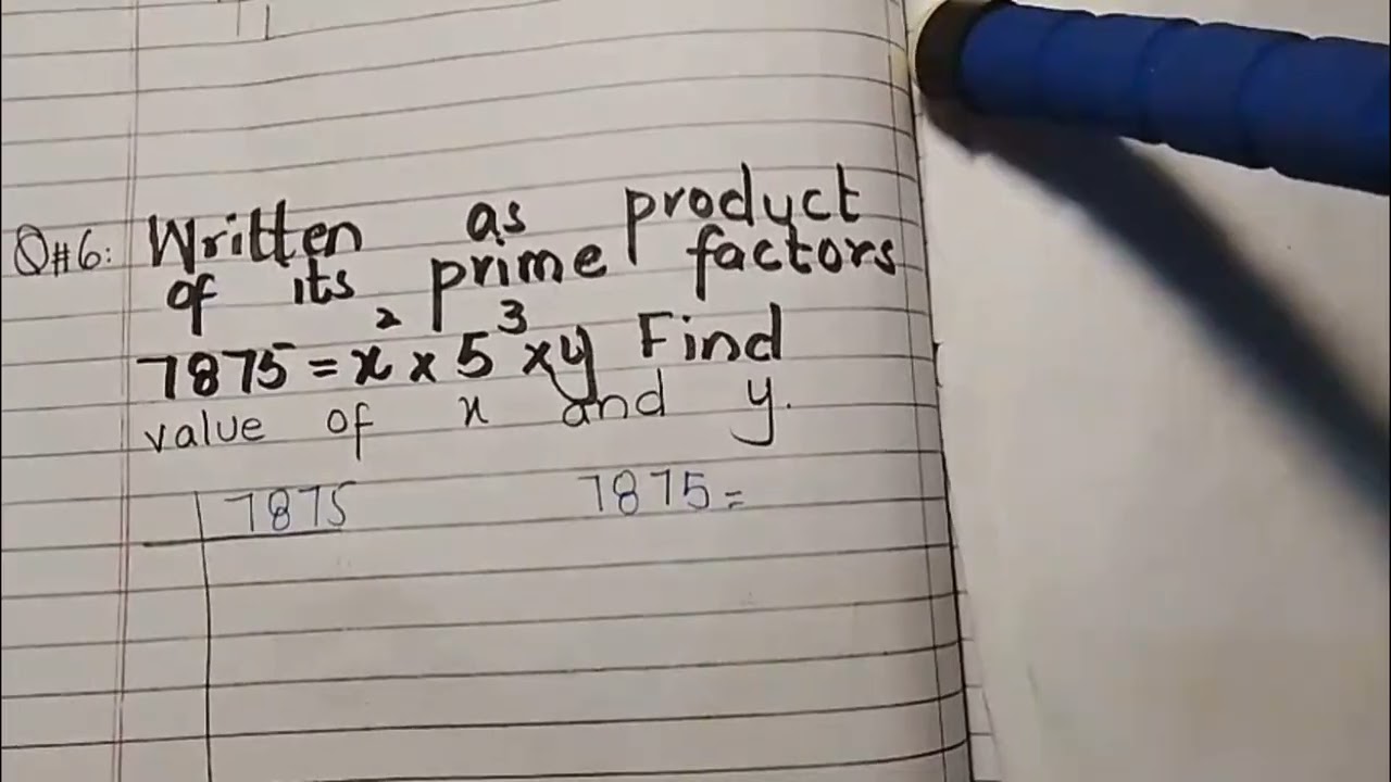Class 6 Mathematics, Worksheet #1, Questions 5, 6, and 7Prime Numbers. (FBISE) and APSACS System .