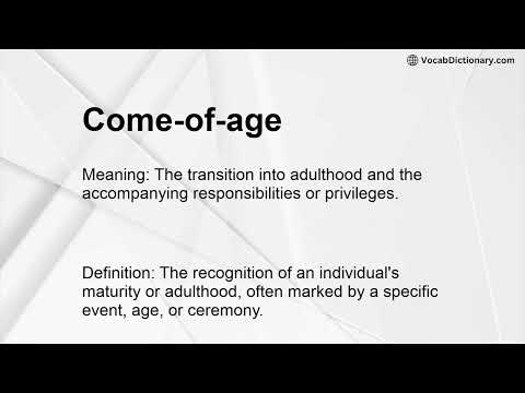 Come-of-age Meaning