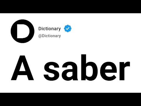 A saber Meaning In English