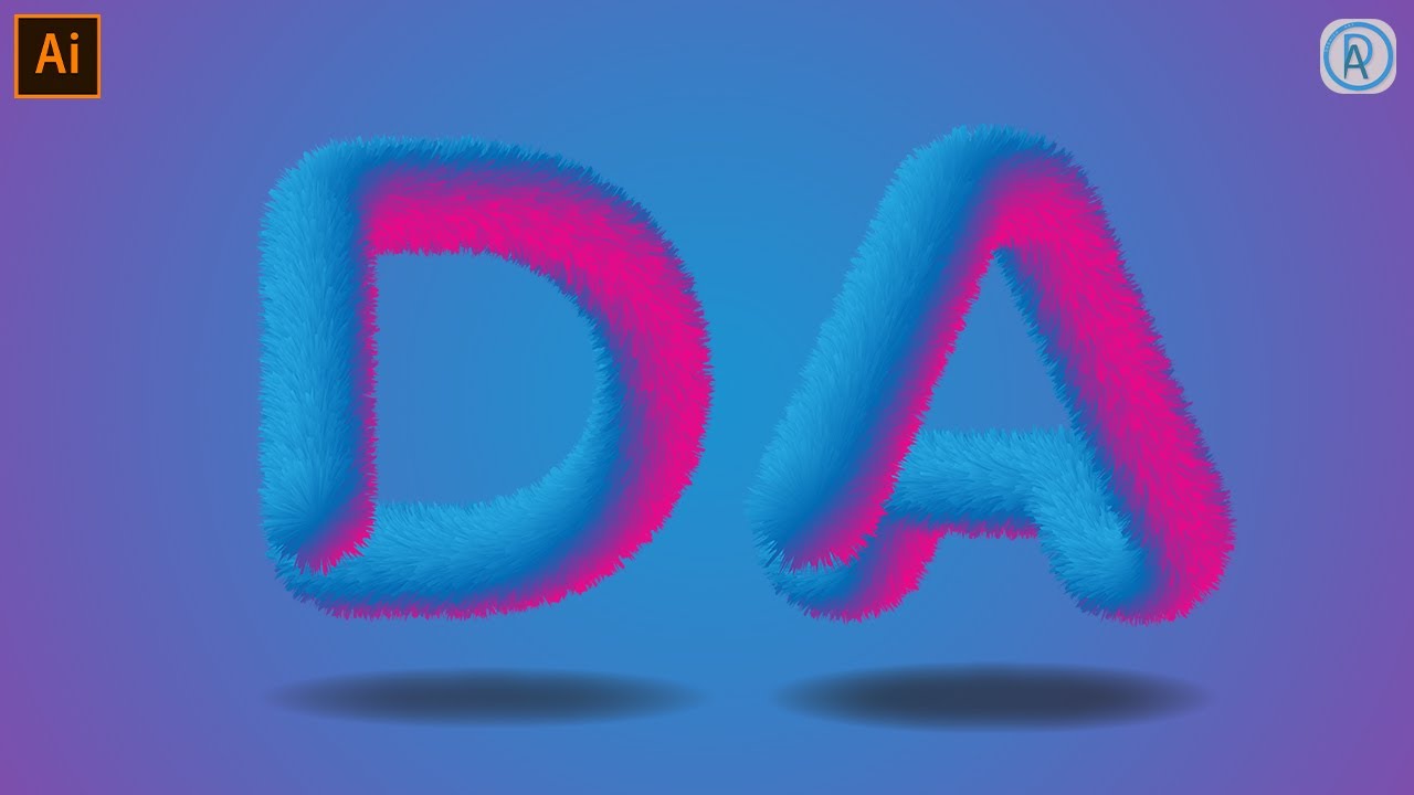How to Write in Realistic 3D Fur Effect | #1 Adobe Illustrator Tutorial
