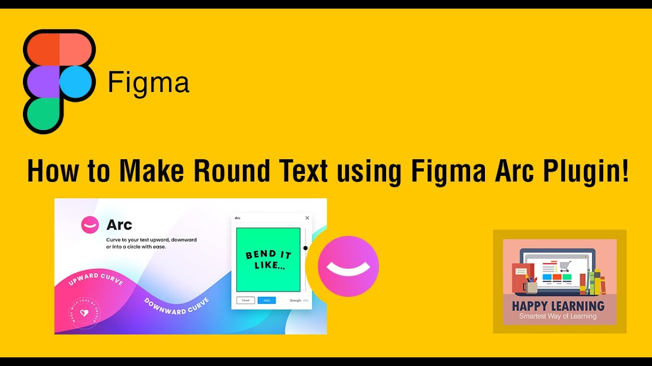 How to Make Circular Text / Rounded Text using Figma Arc Plugin!