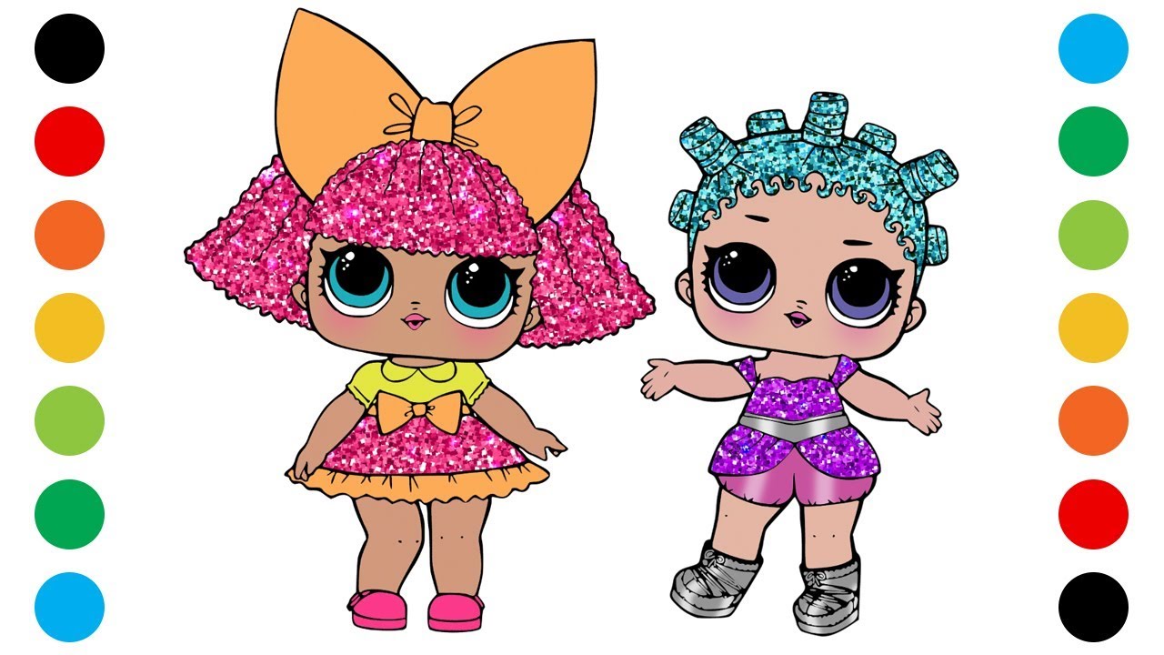 LOL Surprise Glitter Queen & Glitter Cosmic Queen Coloring Pages for Kids | Digital Coloring