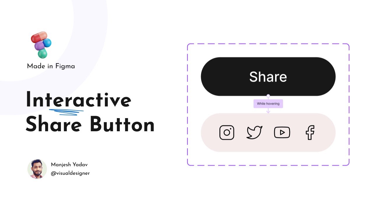 🔥Interactive Share Button Tutorial in Figma #figma #ui