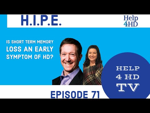 Is short term memory loss an early symptom of HD?