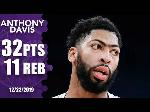 Anthony Davis scores 32 points in Lakers' third-straight loss | 2019-20 NBA Highlights