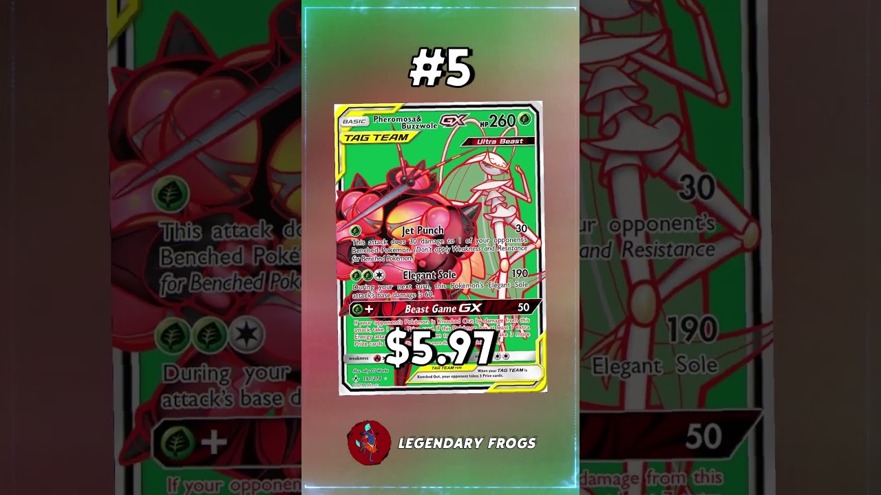 Top 5 Buzzwole Pokemon Cards #buzzwole #top5 #pokemoncards