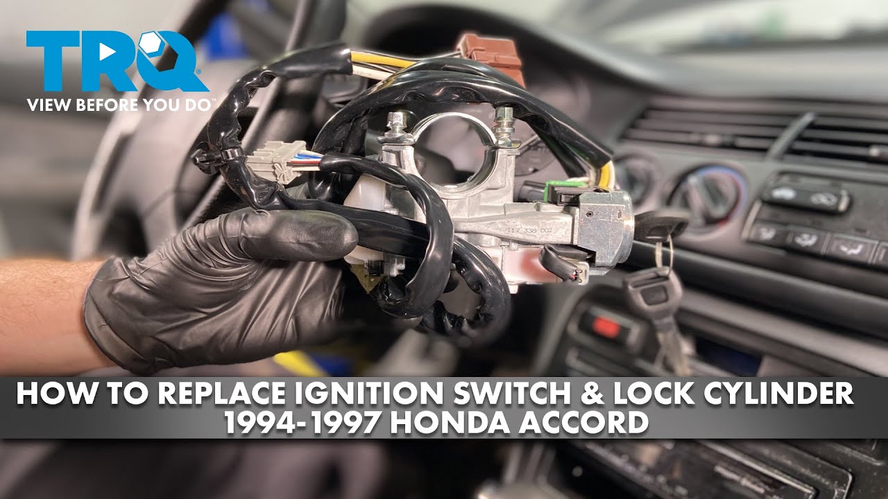 How to Replace Ignition Switch & Lock Cylinder Assembly with Key 1994-1997 Honda Accord