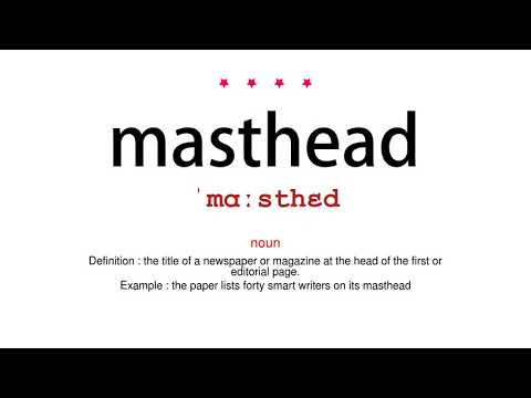 How to pronounce masthead - Vocab Today