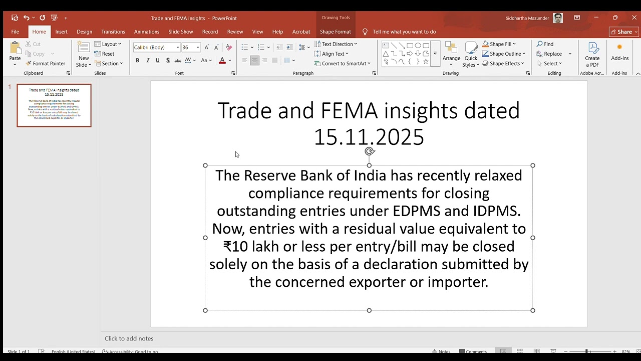 Trade and FEMA insights 15.11.2025