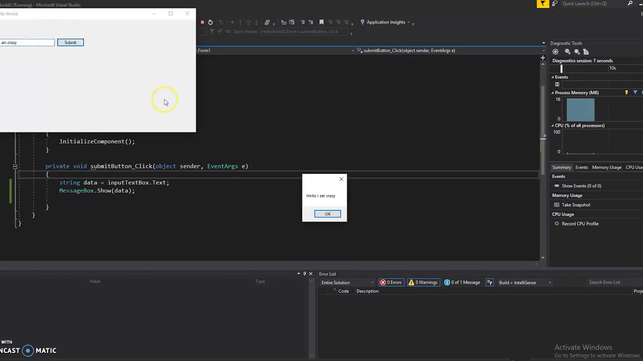 4. How to program in C# Beginners Guide -  TextBox (Windows Forms Application)