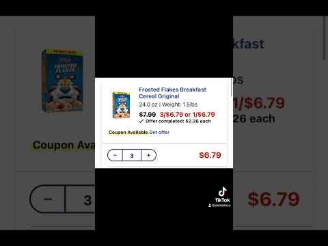 $5.79 for three boxes a family size Frosted Flakes at Walgreens