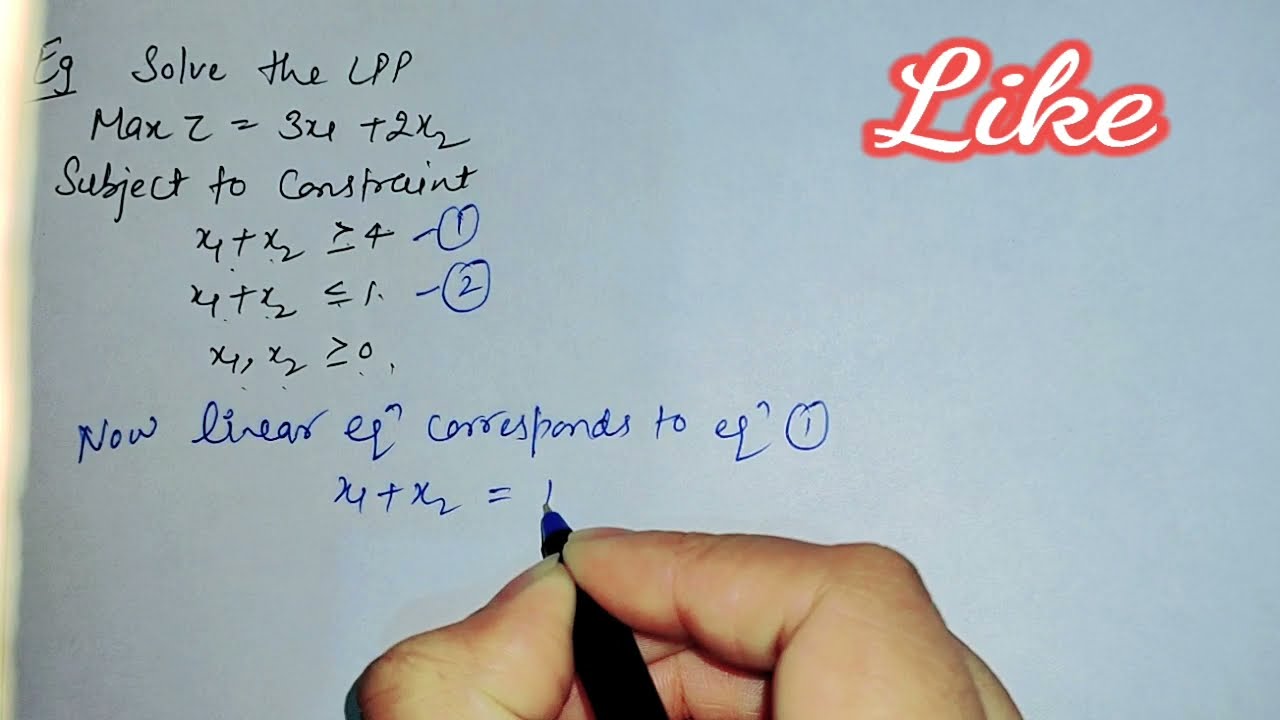 Lec-4 Graphical Method||For No Feasible Solution||Linear programming program||Operations Research||